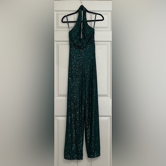 Nordstrom | Pants & Jumpsuits | Emerald Green Sequin Jumpsuit | Poshmark